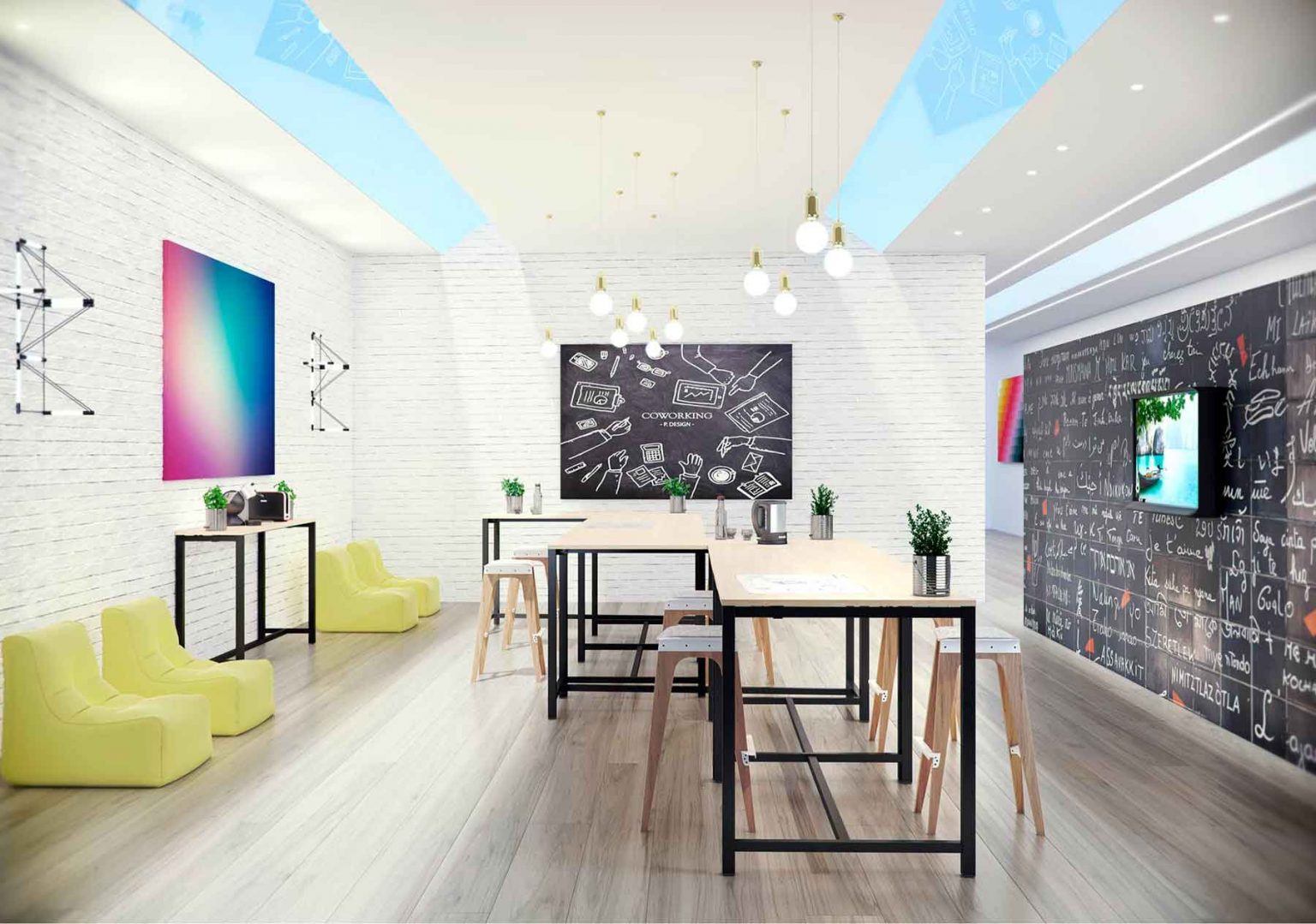 Social and recreational areas in modern offices