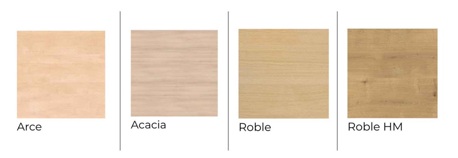 Muebles de oficina con acabado de madera en melamina