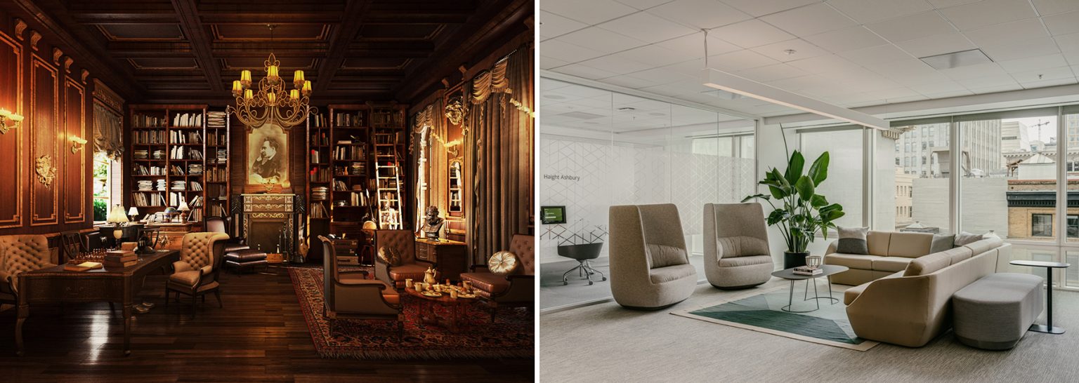 Old offices versus modern offices
