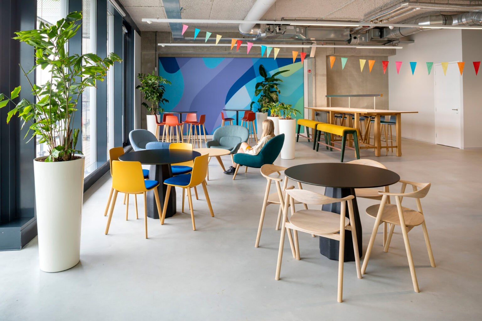 Where to add a touch of color in offices
