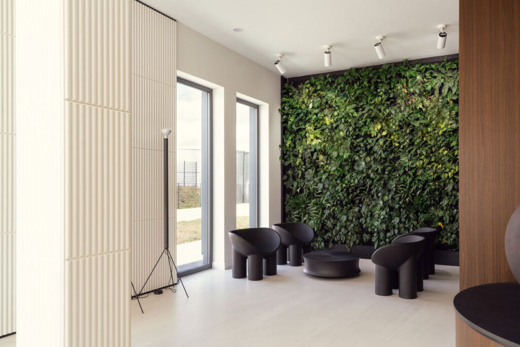 Vertical Gardens in Offices: Natural vs Biofilized